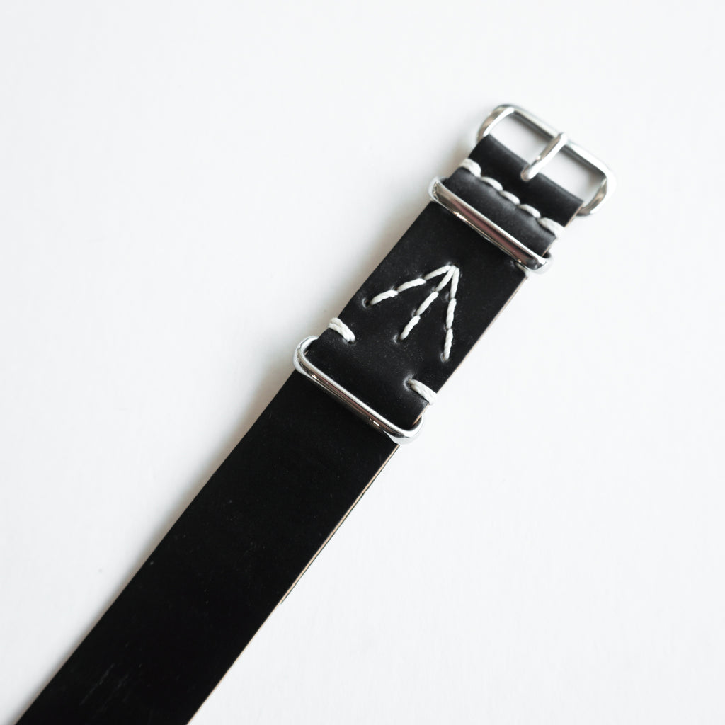 SQUADRON STRAPS HALIFAX SHELL CORDOVAN NATO STRAP BLACK – Rugged ...