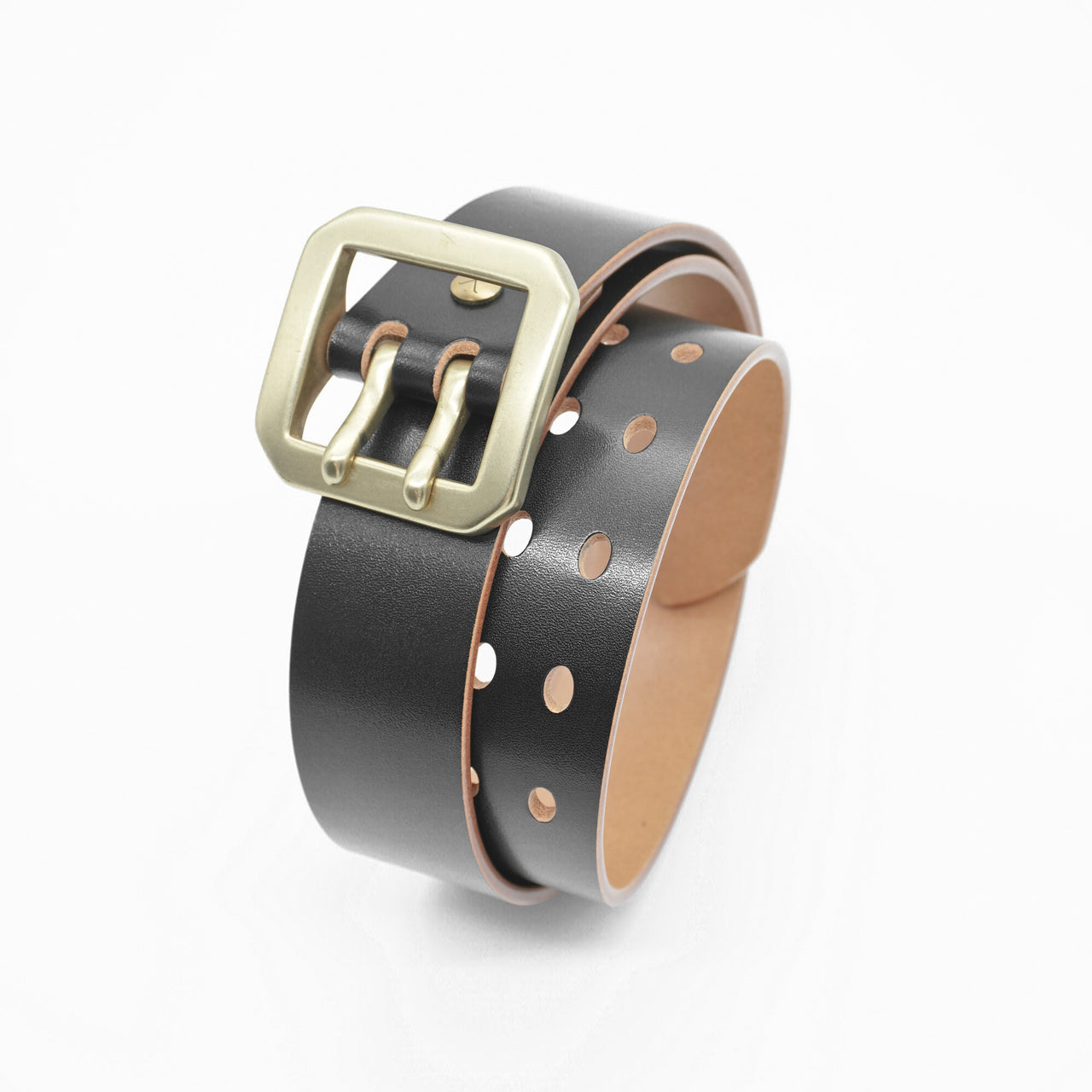 OGL Double-Prong Garrison Belt Hand-Dyed Black – Handmade Heritage Belt ...